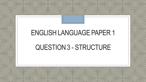 AQA English Language Paper 1, Section A Resources & Powerpoints by ...