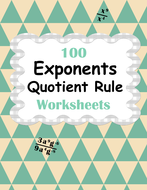Exponents - Quotient Rule Worksheets | Teaching Resources