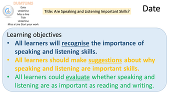 New Specification GCSE Speaking & Listening Assessment | Teaching Resources