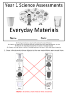 Year 1 Science Assessment: Everyday Materials | Teaching Resources