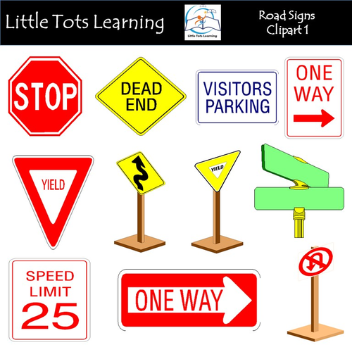 Road Signs Clip Art 1 | Teaching Resources