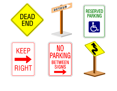 Road Signs Clip Art 1 | Teaching Resources