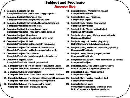 Subject and Predicate Task Cards (Complete and Compound) | Teaching ...