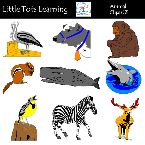 Animals Clip Art Mega Bundle 3 - Farm Animals, Wild Animals, Forest ...