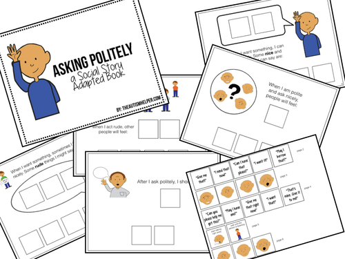 Communication Skills: Social Story Adapted Books | Teaching Resources