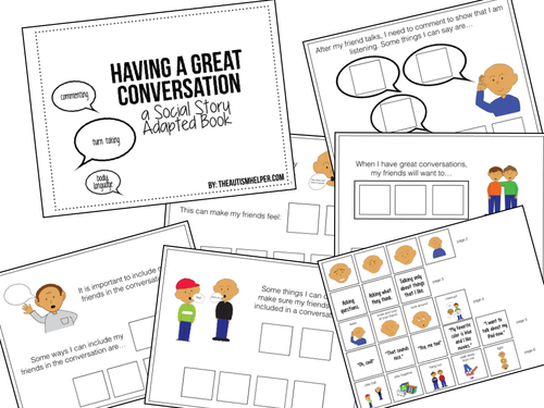 Communication Skills: Social Story Adapted Books | Teaching Resources