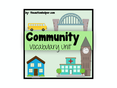 Community Vocabulary Unit {for Special Education} | Teaching Resources