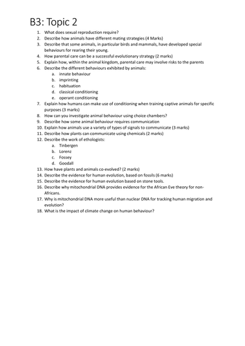 EDEXCEL GCSE BIOLOGY B3 - FURTHER BIOLOGY/UNIT 3 (2BI01/2SF01) - MEGA ...