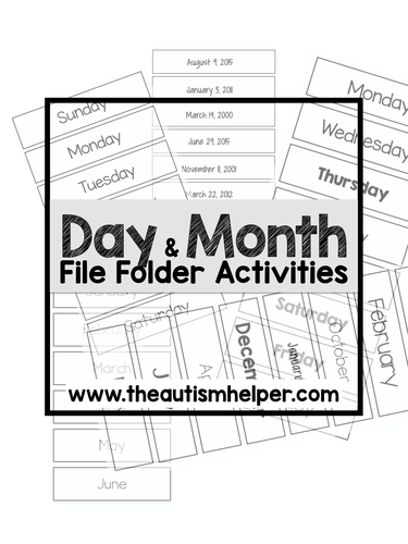 Day & Month File Folder Activities | Teaching Resources