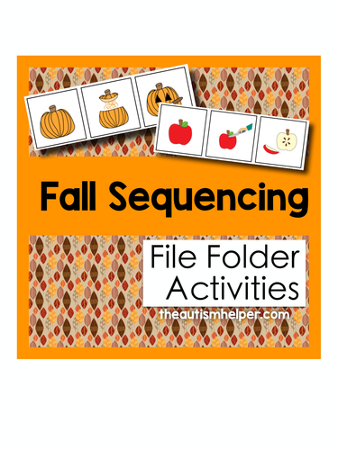 Fall Themed Sequencing File Folder Activities | Teaching Resources