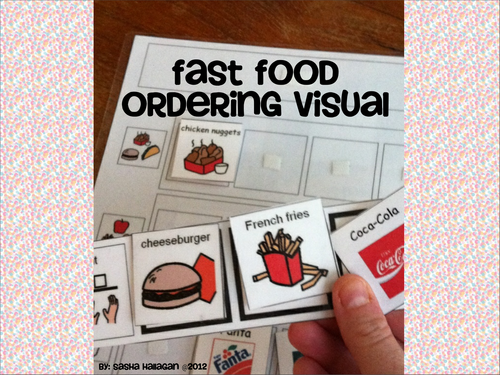 Fast Food Ordering Visual - Great for Children with Autism! | Teaching ...