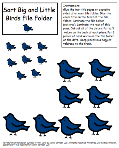 File Folder Activities to Sort by Color, Size, and Type | Teaching ...