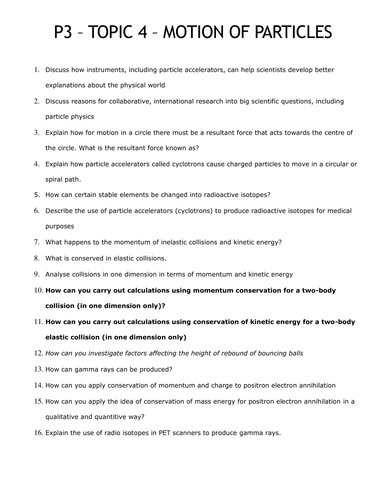 EDEXCEL GCSE PHYSICS P3 - FURTHER PHYSICS/UNIT 3 (2PH01/2SF01) - MEGA ...