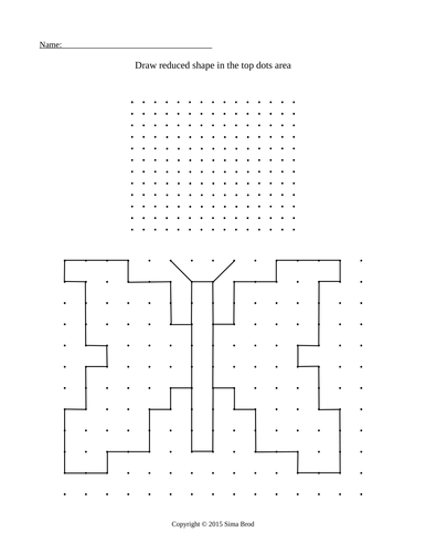 Shapes reduction activity. 12 worksheets. | Teaching Resources