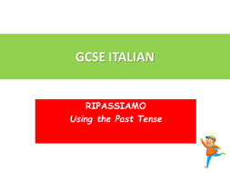 Italian Past Tense Verbs in -are (KS3 and KS4) | Teaching Resources