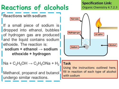 AQA Chemistry (Science) Making Ethanol & Properties of Alcohols Lesson ...