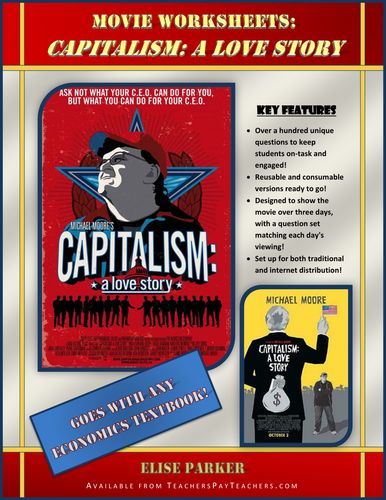Capitalism A Love Story -- Movie Worksheets | Teaching Resources