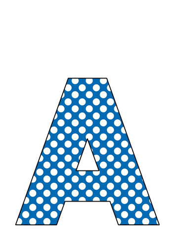 Polka Dot Letter Alphabet Wall Display by Kiwilander - Teaching ...
