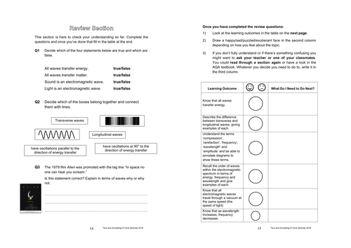Waves and The Electromagnetic Spectrum Workbook (Light, Sound ...