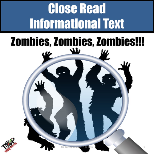 Monsters Non-Fiction Close Reading Bundle: Zombies Vampires Urban ...