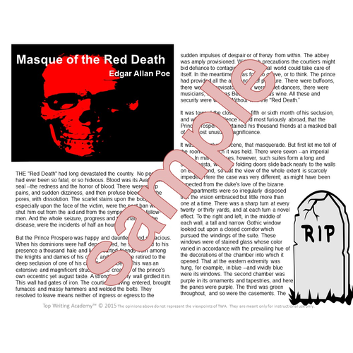 Halloween Short Stories Unit: Monkey's Paw Masque of the Red Death ...