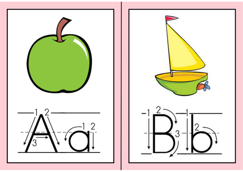 ALPHABET FLASHCARDS POSTERS WORKSHEETS ACTIVITIES LETTERS ABC girls ...