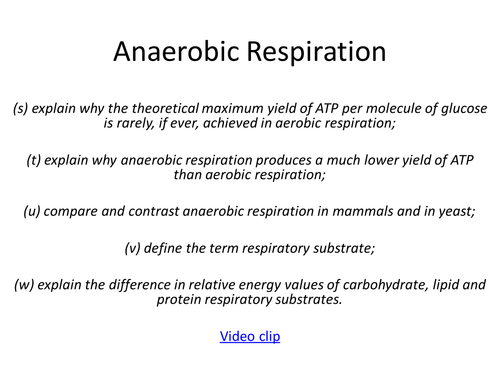 A-Level Biology: Respiration- complete set of lessons by dingdingdong46 ...