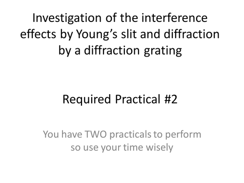 Physics A-Level Year 1 Lesson - The Diffraction Grating (PowerPoint AND ...