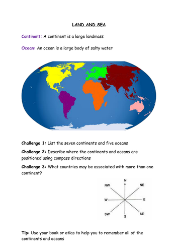 Geography map skills revision cards | Teaching Resources