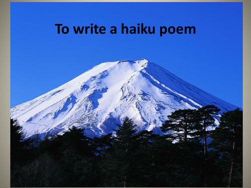 Introduction to poetry using haiku and poetry journals | Teaching Resources