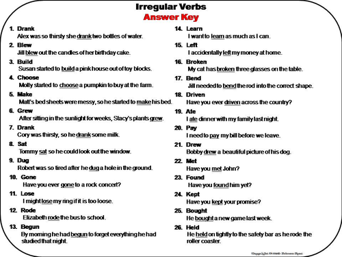 Irregular Verbs Task Cards | Teaching Resources
