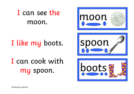 Decodable book following RWI set 2 sounds phonics 'oo' year 1 Phonics ...