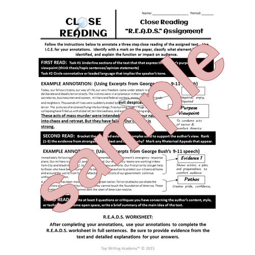 Back to School Nonfiction Close Reading | Teaching Resources