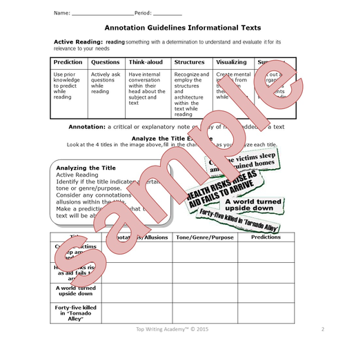 Back to School Nonfiction Close Reading | Teaching Resources