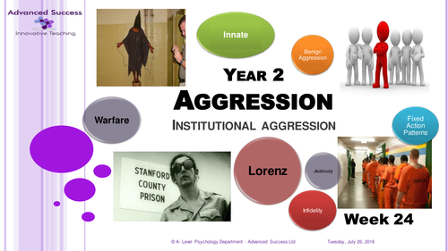 Option 3 Aggression Week 24 Workbook and Powerpoint - Explanations of ...
