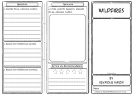 Wildfires Comprehension Foldable | Teaching Resources