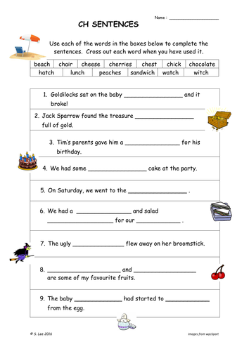 CH Blends worksheets and games | Teaching Resources