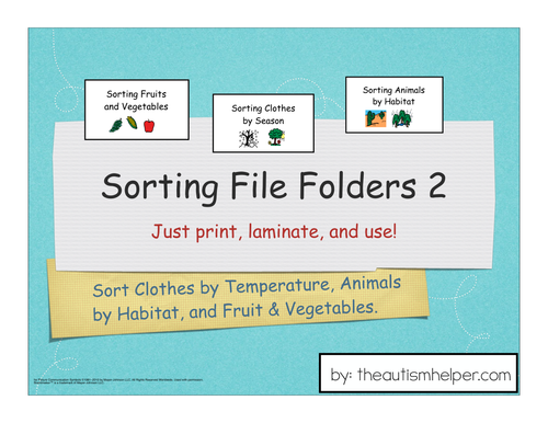 File Folder Activities to Sort by Habitat, Temperature, and Category ...