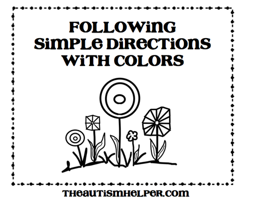 Following Simple Directions with Colors {freebie} | Teaching Resources