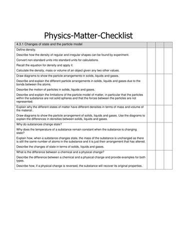 AQA GCSE PHYSICS CHECKLISTS 2016 ONWARDS | Teaching Resources AQA GCSE PHYSICS CHECKLISTS 2016 ONWARDS | Teaching Resources