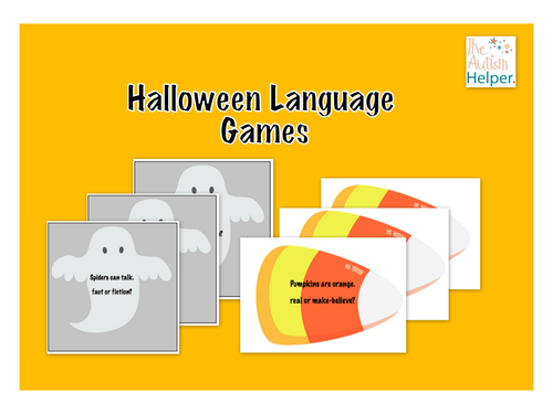Halloween Language Games: Real or Make-Believe & Fact or Fiction ...