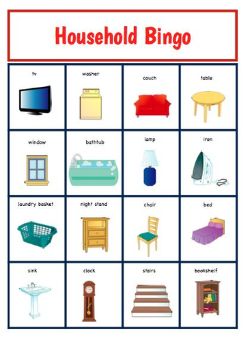 Household Bingo | Teaching Resources