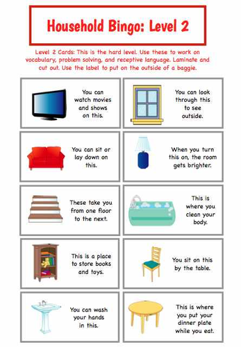 Household Bingo | Teaching Resources