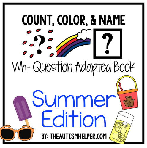 How Many? What Color? What? Adapted Book {SUMMER} | Teaching Resources