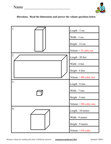 Volume and Unit Cubes - 5.MD.4 | Teaching Resources