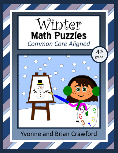 Winter Math Puzzles - 4th Grade | Teaching Resources