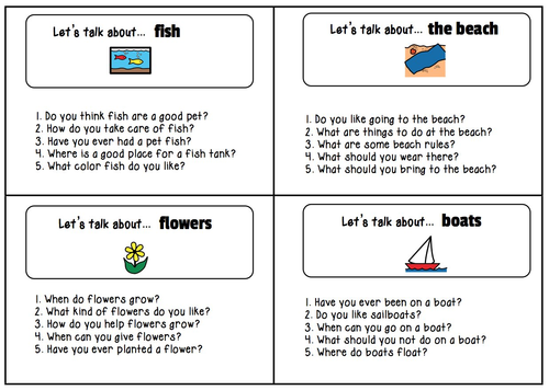 Let's Talk About... {Visual Conversation Starters for Special Education ...