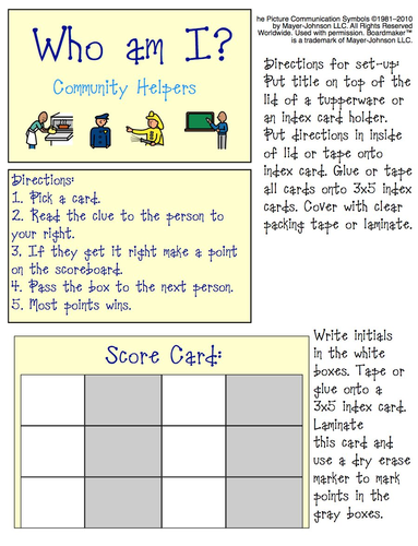 Make Some Inferences! 2 Flashcard Games for Who am I? & Where am I ...