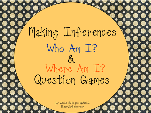 Make Some Inferences! 2 Flashcard Games for Who am I? & Where am I ...