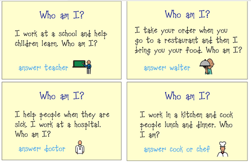 Make Some Inferences! 2 Flashcard Games for Who am I? & Where am I ...